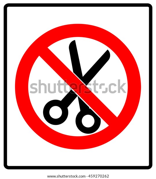 No Scissors Prohibition Sign Icon Vector Stock Vector (Royalty Free ...