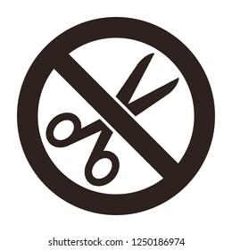 No Scissors Sign Isolated On White: vector de stock (libre de regalías ...