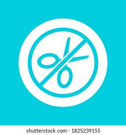 No Scissors Sign On Colored Background Stock Vector (Royalty Free ...
