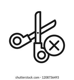 No Scissors Sign Simple Flat Design Stock Vector (Royalty Free ...