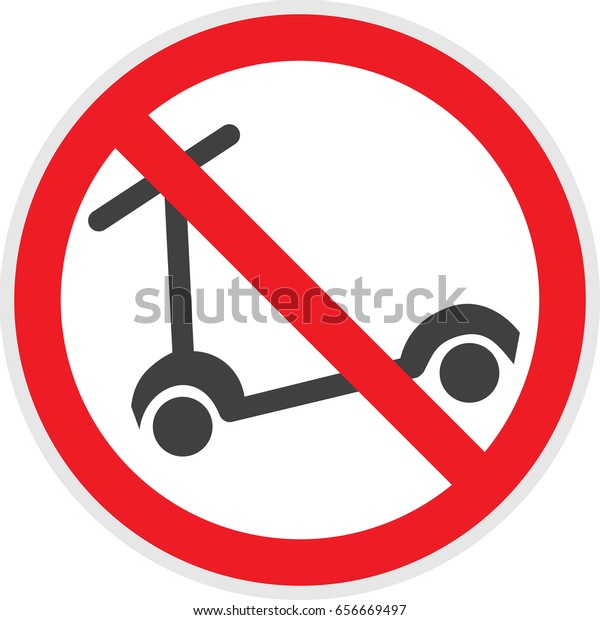 No Scooters Sign Vector Depicting Banned Stock Vector (Royalty Free ...