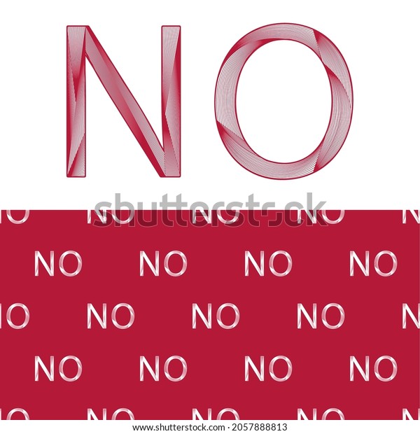 No Seamless Pattern Lettering Banner Poster Stock Vector (Royalty Free ...