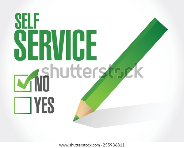 No Self Service Check Mark Illustration: vector de stock (libre de ...