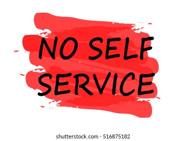 No Self Service Vector Card Stock Vector (Royalty Free) 516875182