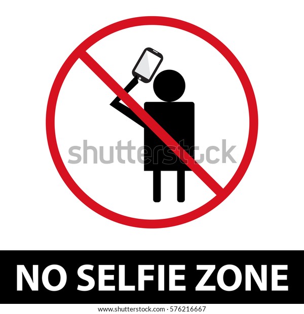 No Selfie Zone Signeps10 Stock Vector (Royalty Free) 576216667 ...