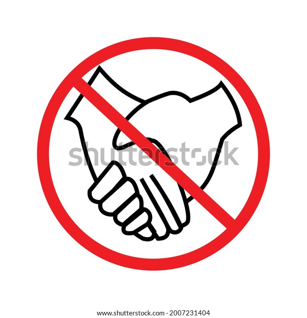 No Shaking Hands Beware Corona Virus Stock Vector (Royalty Free ...