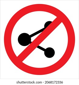 No Share Prohibition Sign Vector Eps Stock Vector (Royalty Free ...