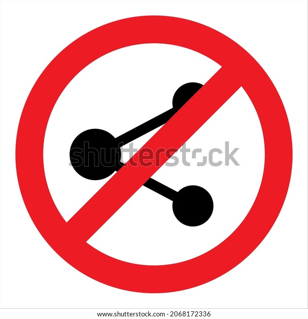 No Share Prohibition Sign Vector Eps Stock Vector (Royalty Free ...