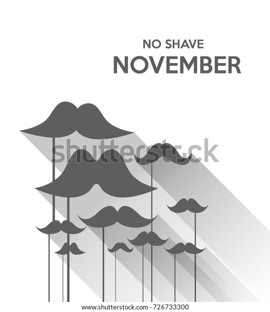 No Shave November Poster Stock Vector (Royalty Free) 726733300