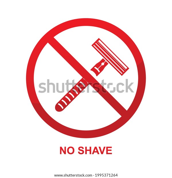 Vektor Stok No Shave Sign Isolated On White (Tanpa Royalti) 1995371264 ...