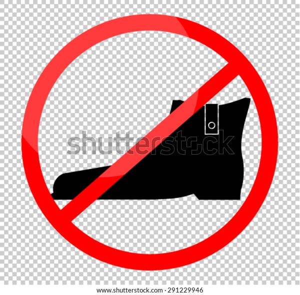 No Shoes Sticker: vector de stock (libre de regalías) 291229946 ...