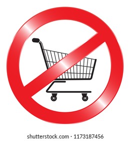 No Shopping Carts Stock Vector (Royalty Free) 1173187456 | Shutterstock