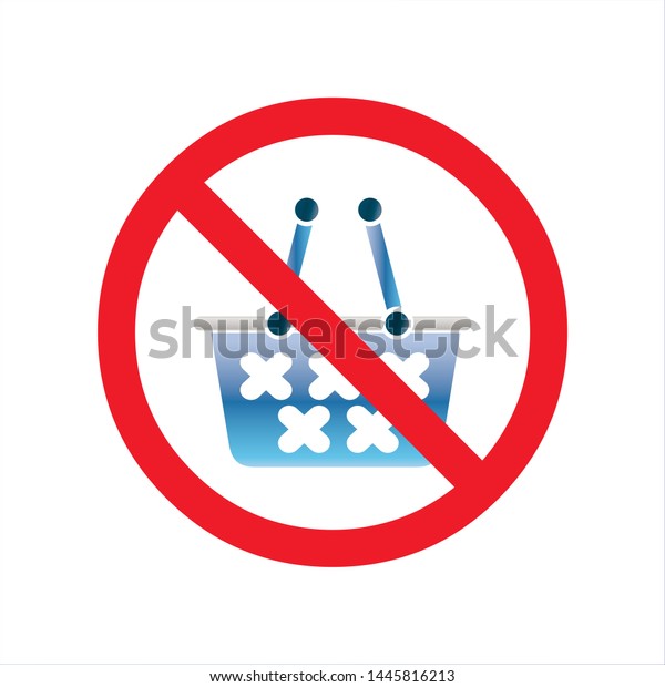 No Shopping Icon Store Vector: vector de stock (libre de regalías ...