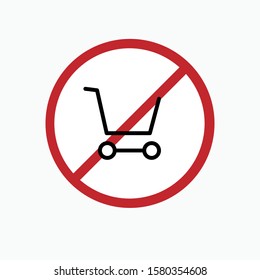 No Shopping Icon Vector Sign Symbols Stock Vector (Royalty Free ...