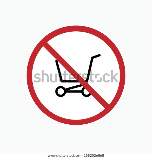 No Shopping Icon Vector Sign Symbols Stock Vector (Royalty Free ...