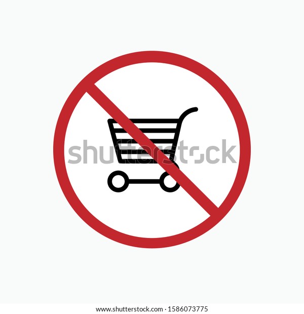 No Shopping Icon Vector Sign Symbols Stock Vector (Royalty Free ...