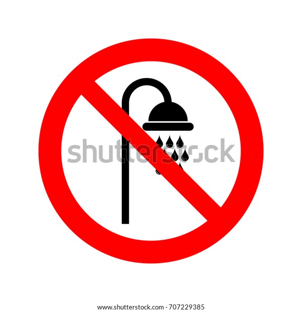 No Shower Head Sign Icon 스톡 벡터(로열티 프리) 707229385 | Shutterstock