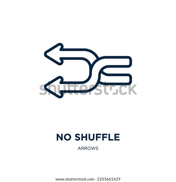 No Shuffle Icon Arrows Collection Thin Stock Vector (Royalty Free ...