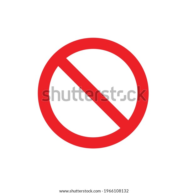 No Sign Ban Vector Icon Stop Stock Vector (Royalty Free) 1966108132 ...