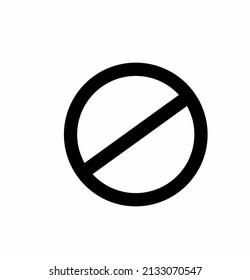 No Sign Blank Template White Background Stock Vector (Royalty Free ...