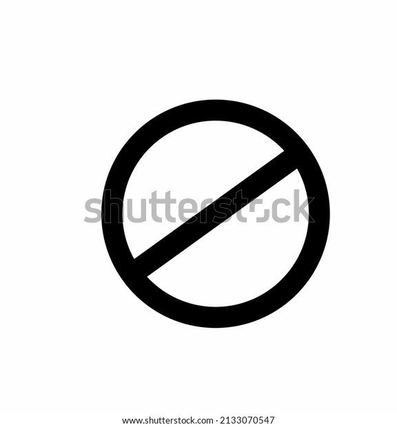 No Sign Blank Template White Background Stock Vector (Royalty Free ...