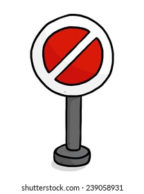No Sign Cartoon Vector Illustration Hand Stock Vector (Royalty Free ...