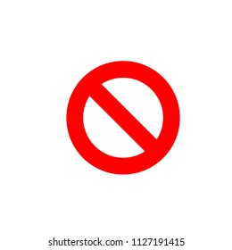 No Sign No Entry Sign Stop Stock Vector (Royalty Free) 1127191415 ...