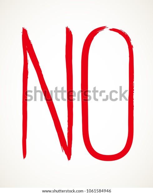 No Sign Hand Drawn Design Element Stock Vector (Royalty Free ...