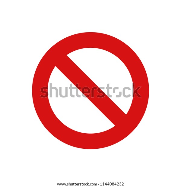 No Sign Icon Stock Vector (Royalty Free) 1144084232 | Shutterstock