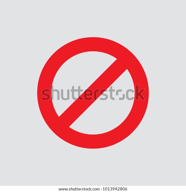 No Sign Icon Isolated Flat Style Stock Vector (Royalty Free) 1013942806 ...