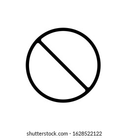No Sign Iconvector Illustration Flat Design: vector de stock (libre de ...