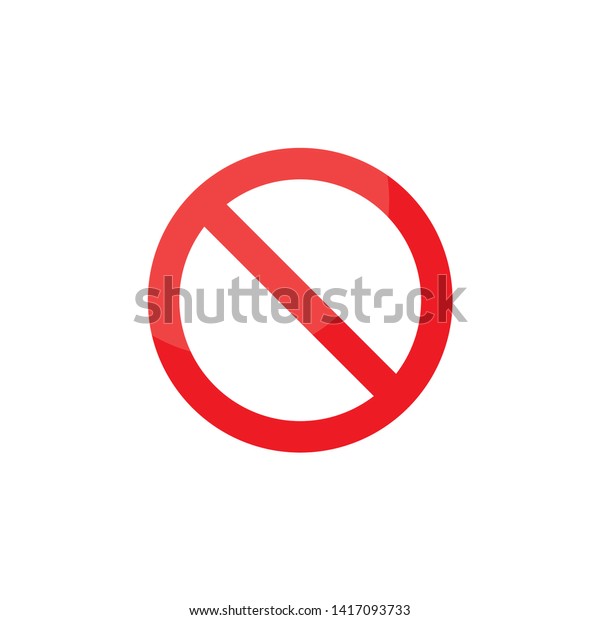 No Sign Isolated On White Background Stock Vector (Royalty Free) 1417093733