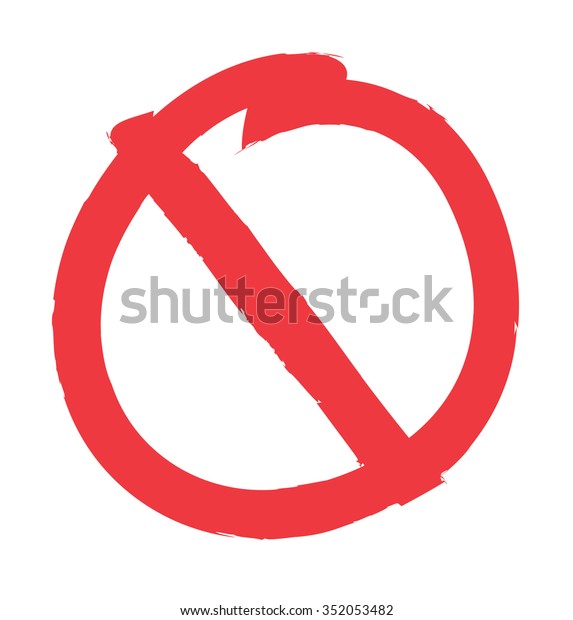 No Sign Isolated On White Background Stock Vector (Royalty Free) 352053482