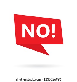No Sign On Speach Bubble Vector Stock Vector (Royalty Free) 1235026996