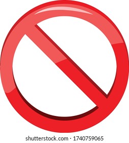 No Sign On White Background Vector Stock Vector (Royalty Free ...