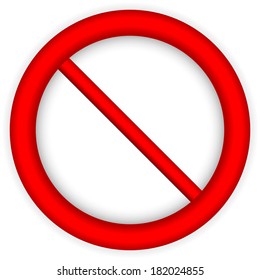 No Sign On White Background Stock Vector (Royalty Free) 182024855 ...