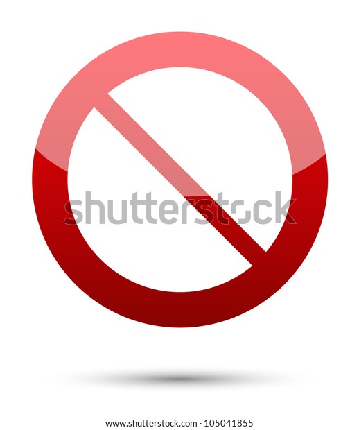 No Sign On White Background Stock Vector (Royalty Free) 105041855 ...