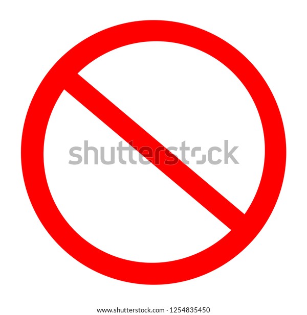 No signOn a white background