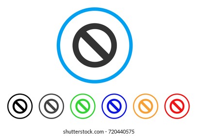 No Sign Rounded Icon Style Flat Stock Vector (Royalty Free) 720440575 ...