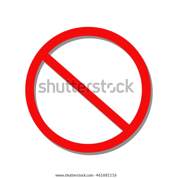 No Sign Symbol Vector On White Stock Vector (Royalty Free) 461681116 ...