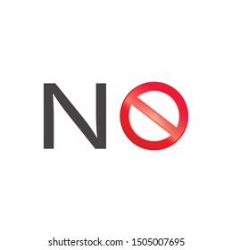 No Sign Vector Illustration On White Stock Vector (Royalty Free ...