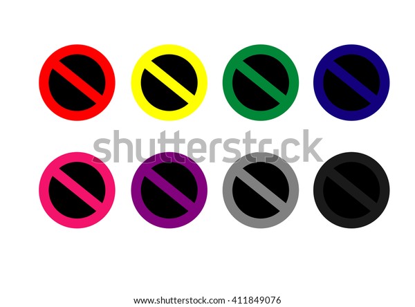 No Sign Vector Set Stock Vector (Royalty Free) 411849076 | Shutterstock