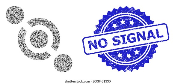 No Signal Grunge Stamp Vector Fractal Stock Vector (Royalty Free ...