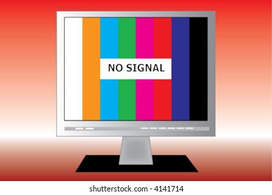 No hay señal en la pantalla: vector de stock (libre de regalías ...