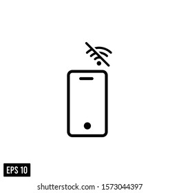 No Signal Smartphone Icon Vector Logo Stock Vector (Royalty Free ...