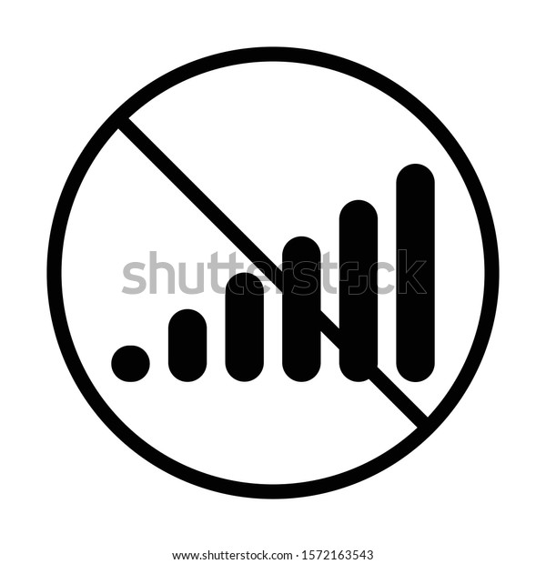 No Signal Vector Icon No Connection Stock Vector (Royalty Free ...