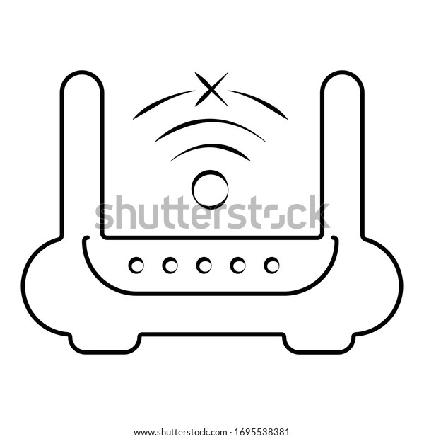 No Signal Wifi Router Flat Design Stock Vector (Royalty Free ...