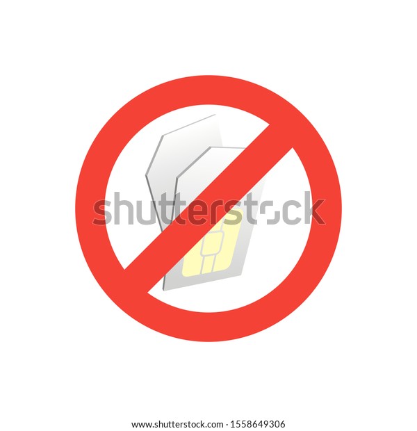 No Sim Card Technology On White Stock Vector (Royalty Free) 1558649306 ...