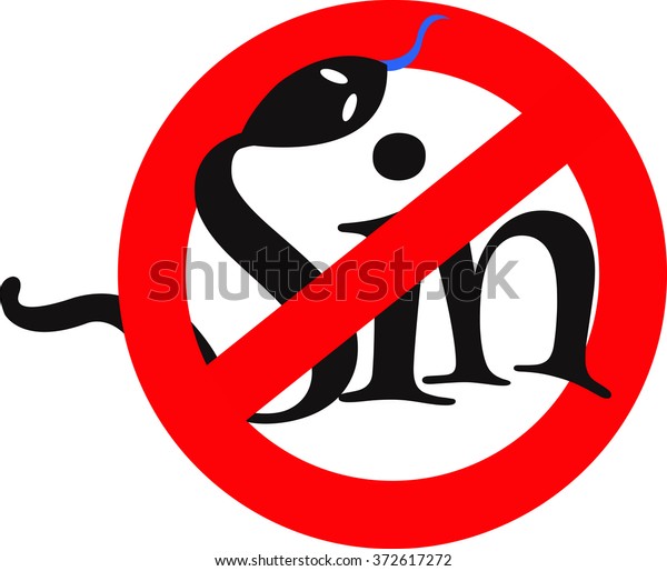 No Sin Allowed Sign Stock Vector (Royalty Free) 372617272