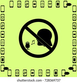 No Sing Sign Vector Icon Stock Vector (Royalty Free) 728369737 ...